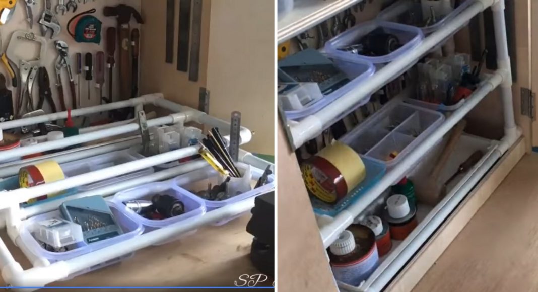 (VIDEO) D.I.Y "Tools Box" Dari PVC Jimat Ruang Dan Mudah Untuk Ambil Barang