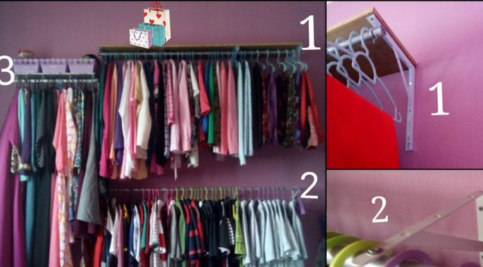 Wanita Ini Tunjuk DIY Rak Baju Dari Bakul Bajet